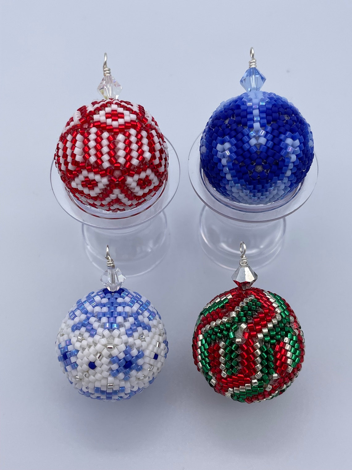 Micro Ball Set 1: Snowflake Ribbon Candy Icicle | Etsy