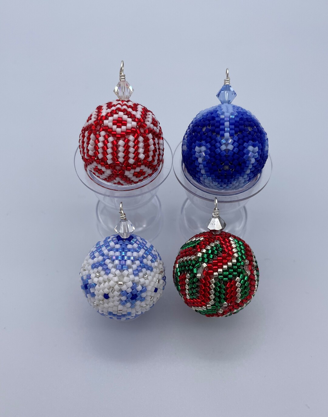 Micro Ball Set 1: Snowflake, Ribbon, Candy, Icicle - Etsy
