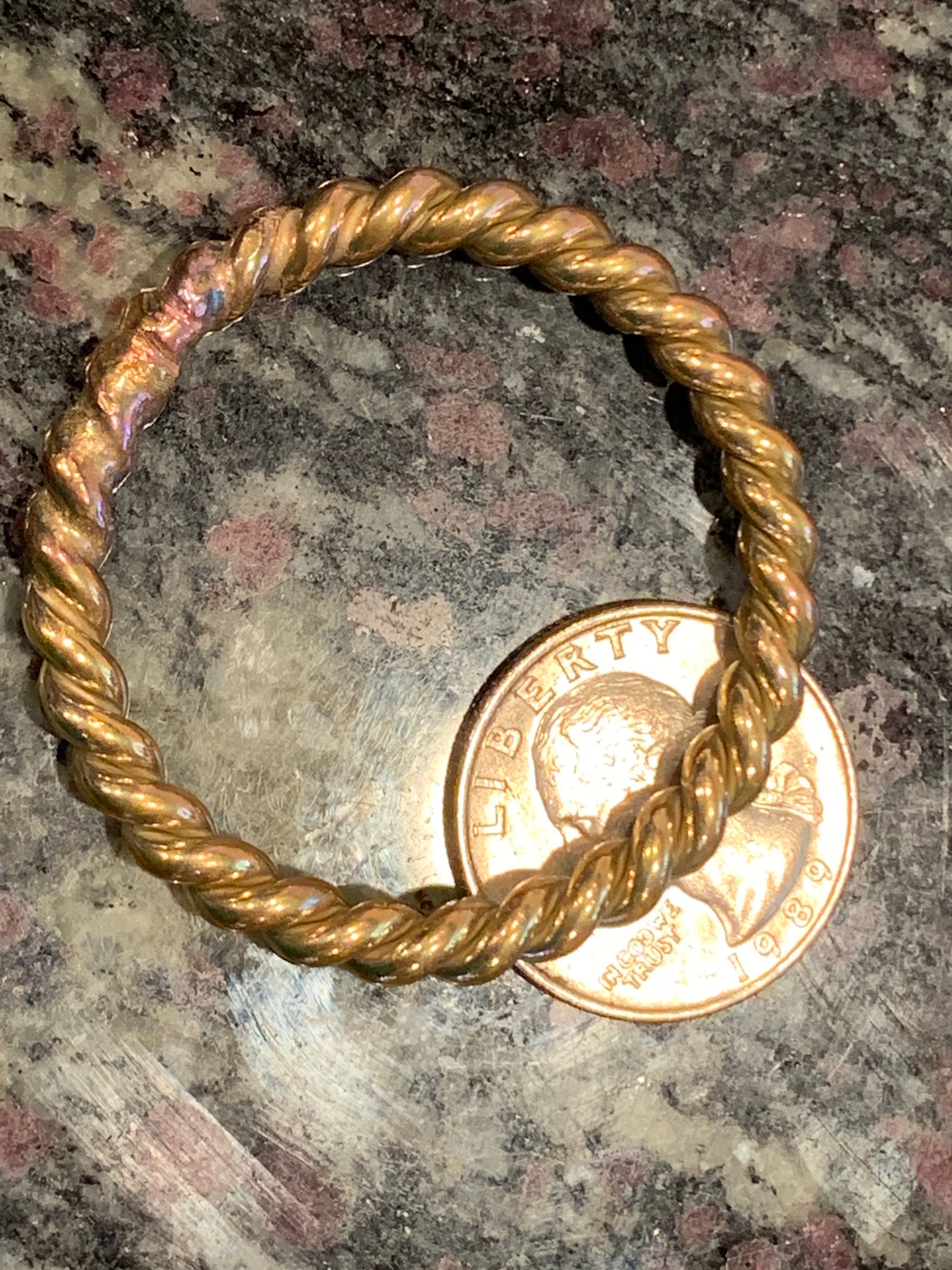 1/4 Earth Resonance Cubit copper tensor ring 10 gauge | Etsy