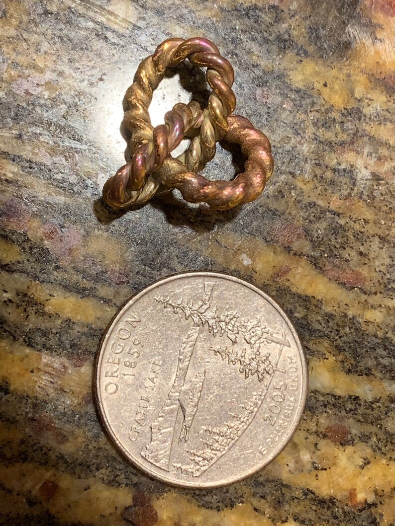 1/8 Empowerment Cubit Gordian Knot Copper Tensor Ring Pendant - Etsy