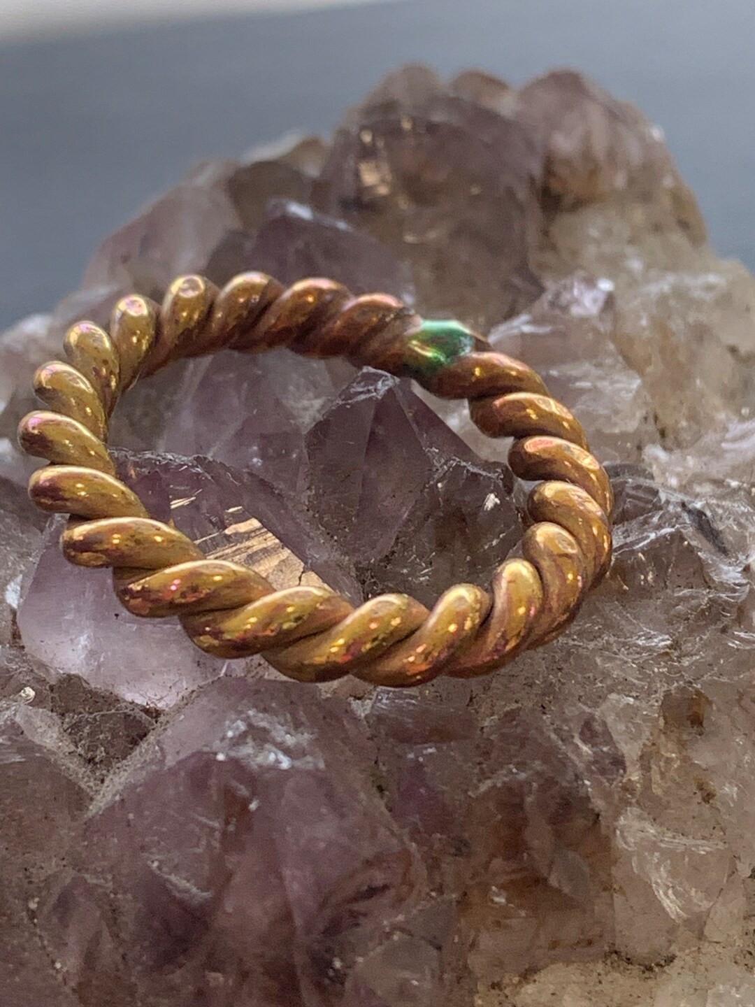 Sz 4 5.55cm “888” Cubit 12 Gauge Copper Tensor Ring - Etsy