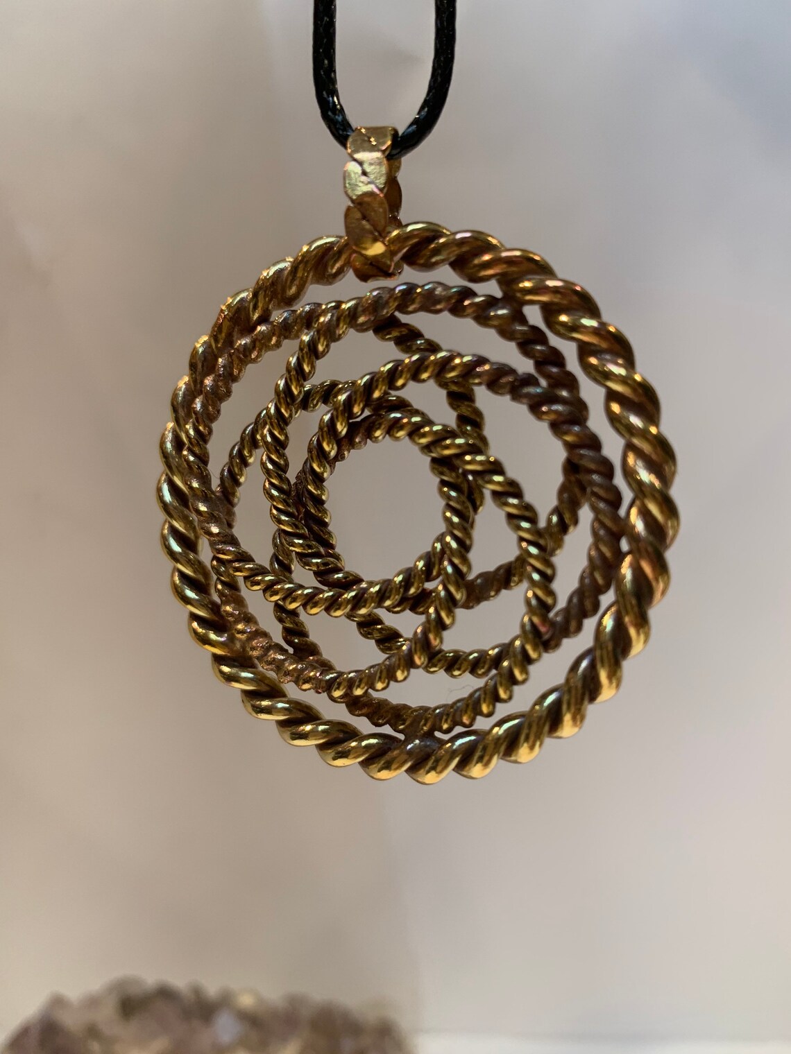 5-ring Mobius Pendant Using 1/8 Lost Cubit Fine Gauge Copper Tensor ...