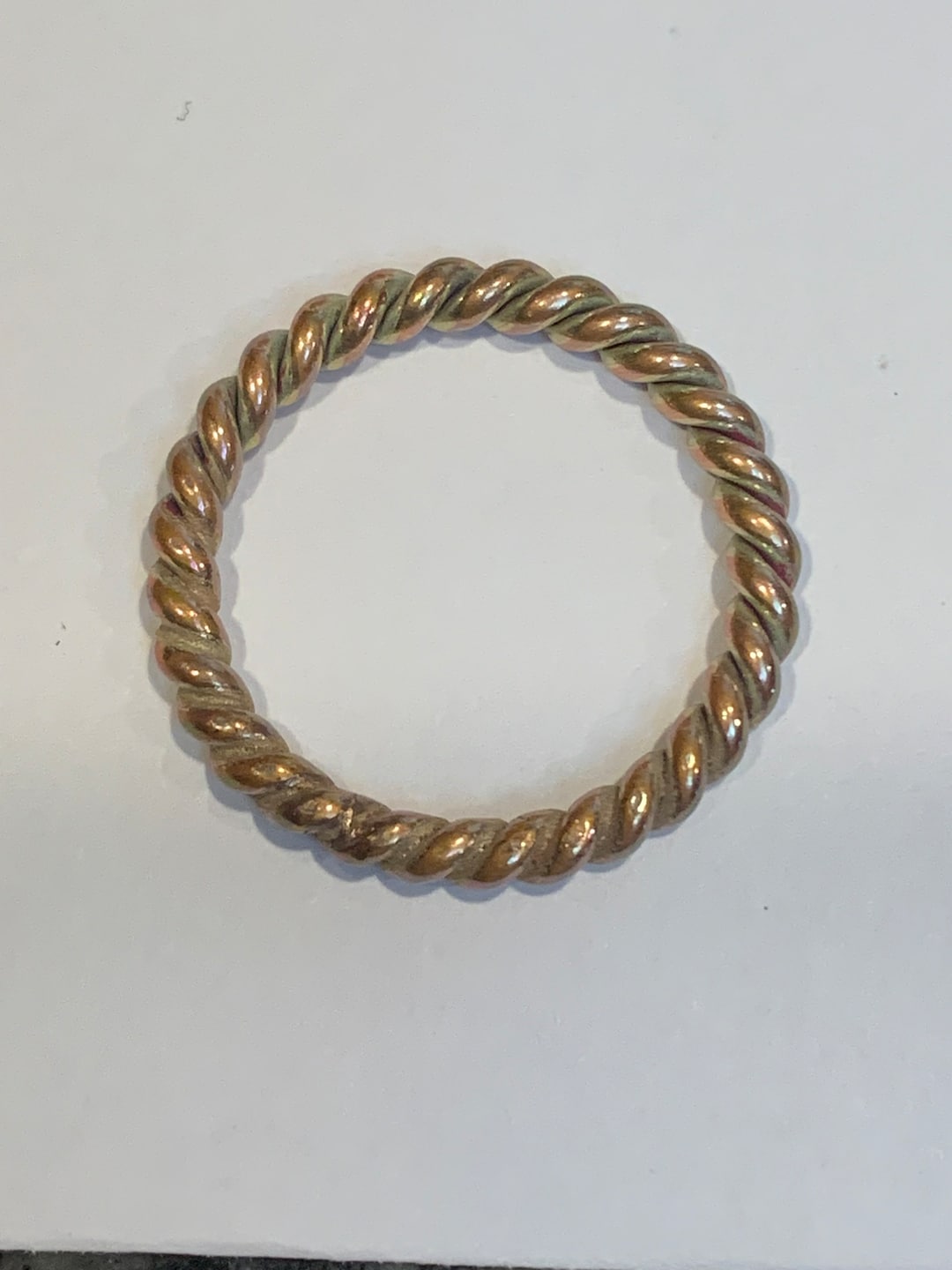 1/8 Golden Fire Cubit Medium 14 Gauge Copper Tensor Ring About Sz 10.25 ...