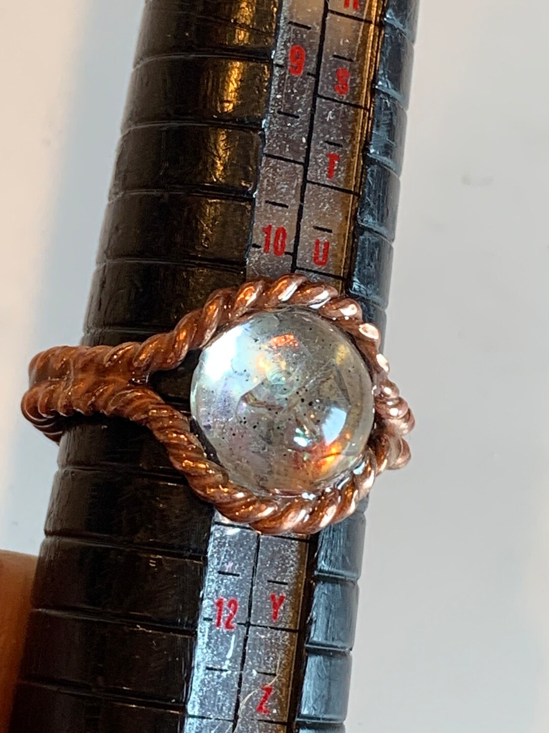 Lost Cubit Copper Tensor Energy Adjustable Ring Sizes 7-15 With Resin ...