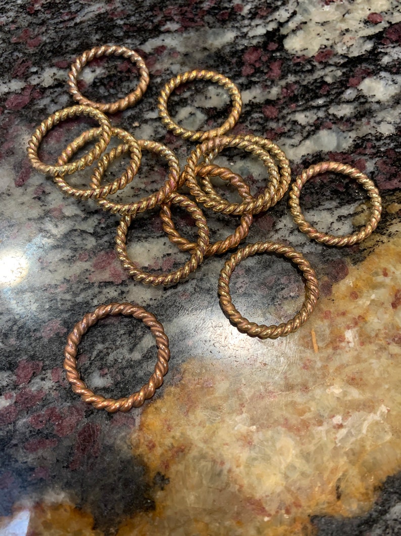 1/8 Sacred Cubit Copper Tensor Ring 14 Gauge About Size 8 in | Etsy