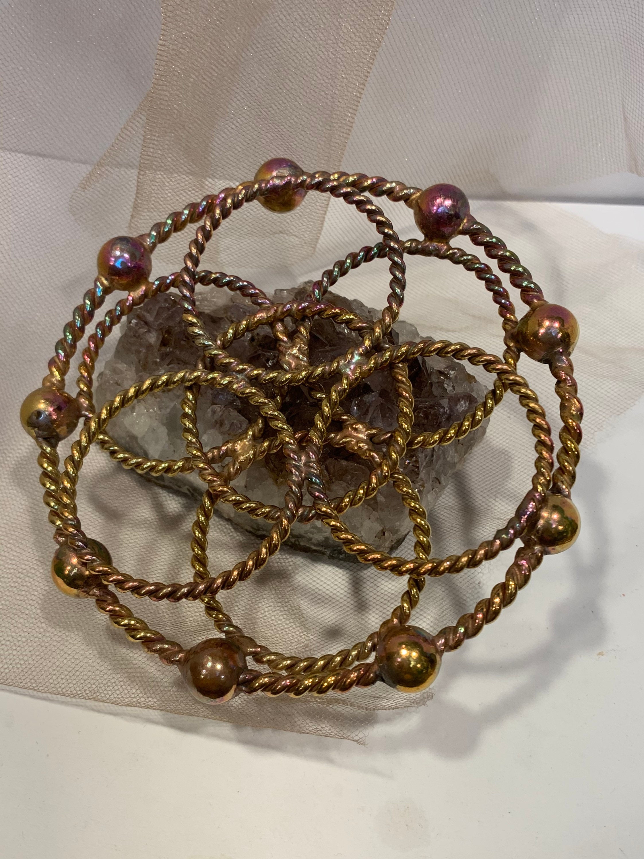 1/2 Empowerment Cubit With 1/4 Lost Cubit Copper Tensor Seed of Life ...