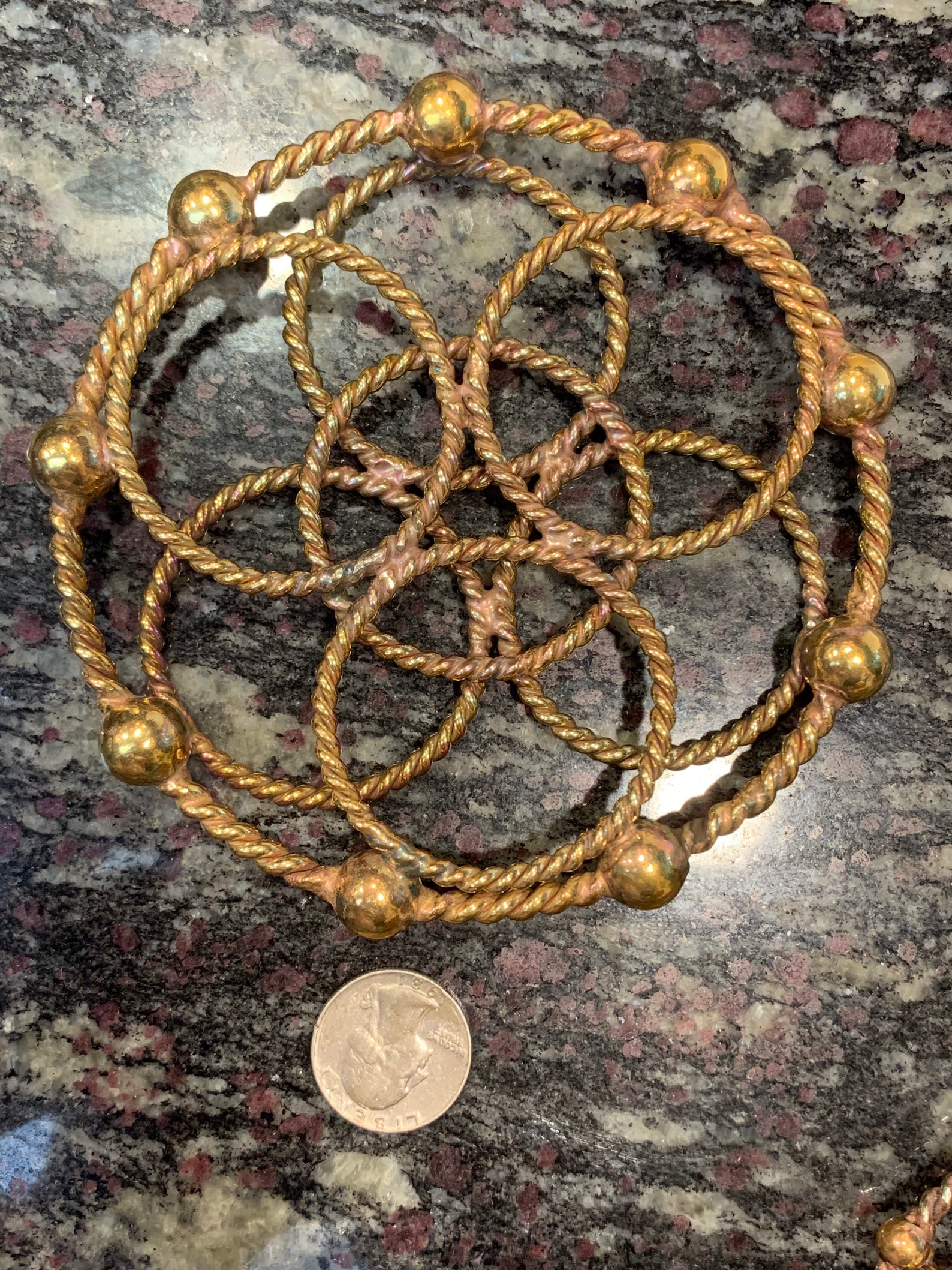 1/2 Empowerment Cubit With 1/4 Lost Cubit Copper Tensor Seed of Life ...