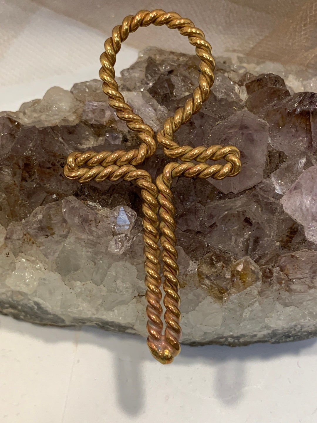 1/4 Empowerment Cubit Ankh in Medium Gauge Copper Pendant - Etsy
