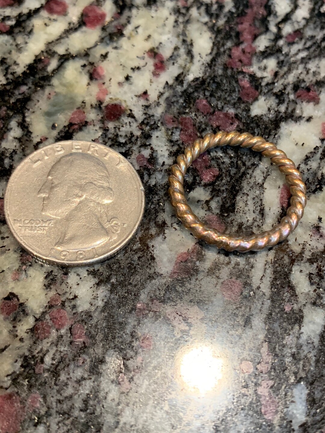 1/8 Sacred Cubit Copper Tensor Ring 14 Gauge About Size 8 in Ring Size ...