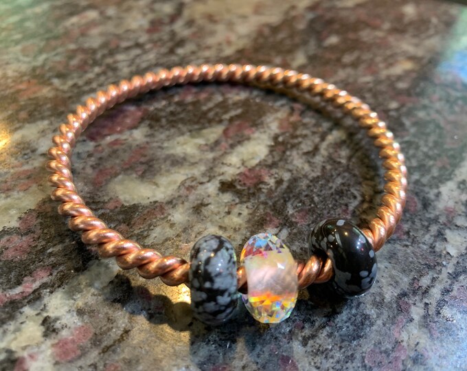 1/2 Atlantean Cubit Copper Tensor Ring Bangle Bracelet With Snowflake ...