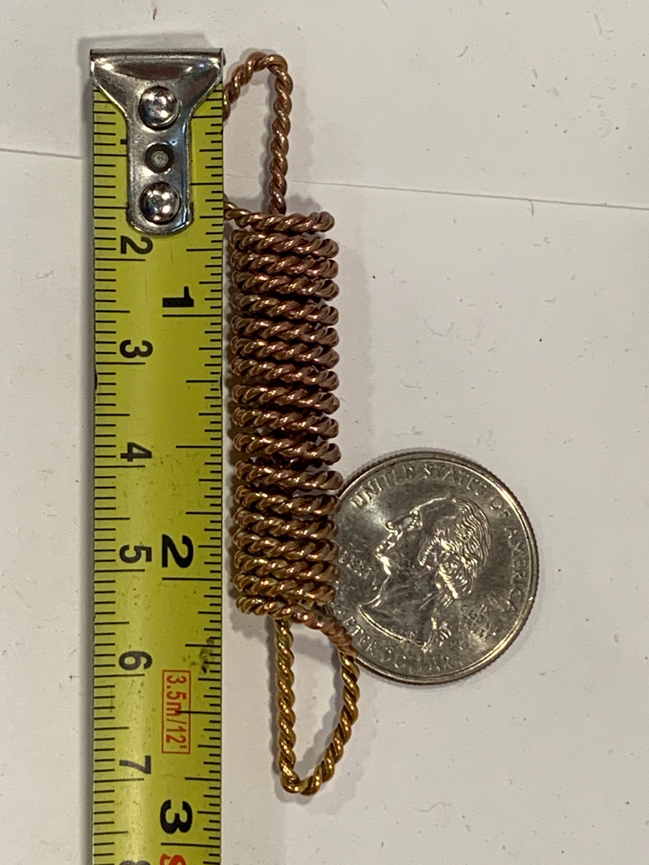 One Full Lost Cubit Acuvac Style Copper Tensor Coil Energy Pendant ...