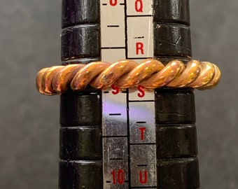 1/2 Golden Fire Cubit Medium 12 Gauge Copper Tensor Ring - Etsy