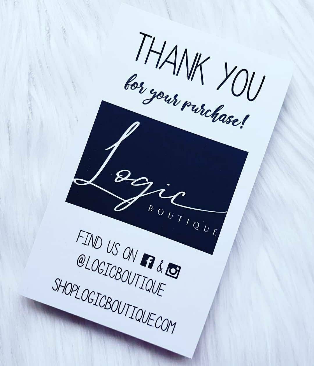 Personalized Thank You Cards: Custom Logo, Printed Inserts (3.5x5) - Etsy