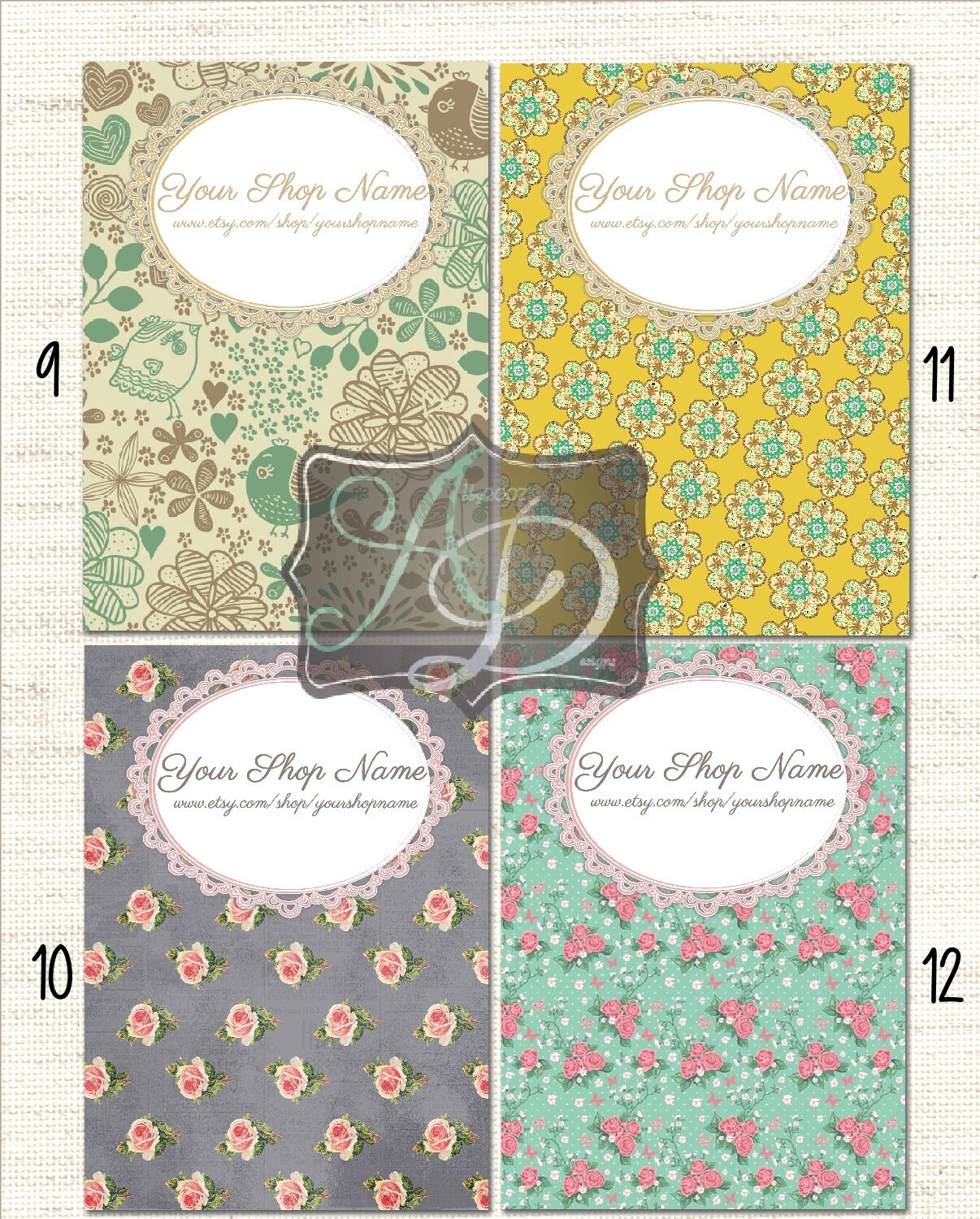 4x4 Scallop Cards Blank - Etsy