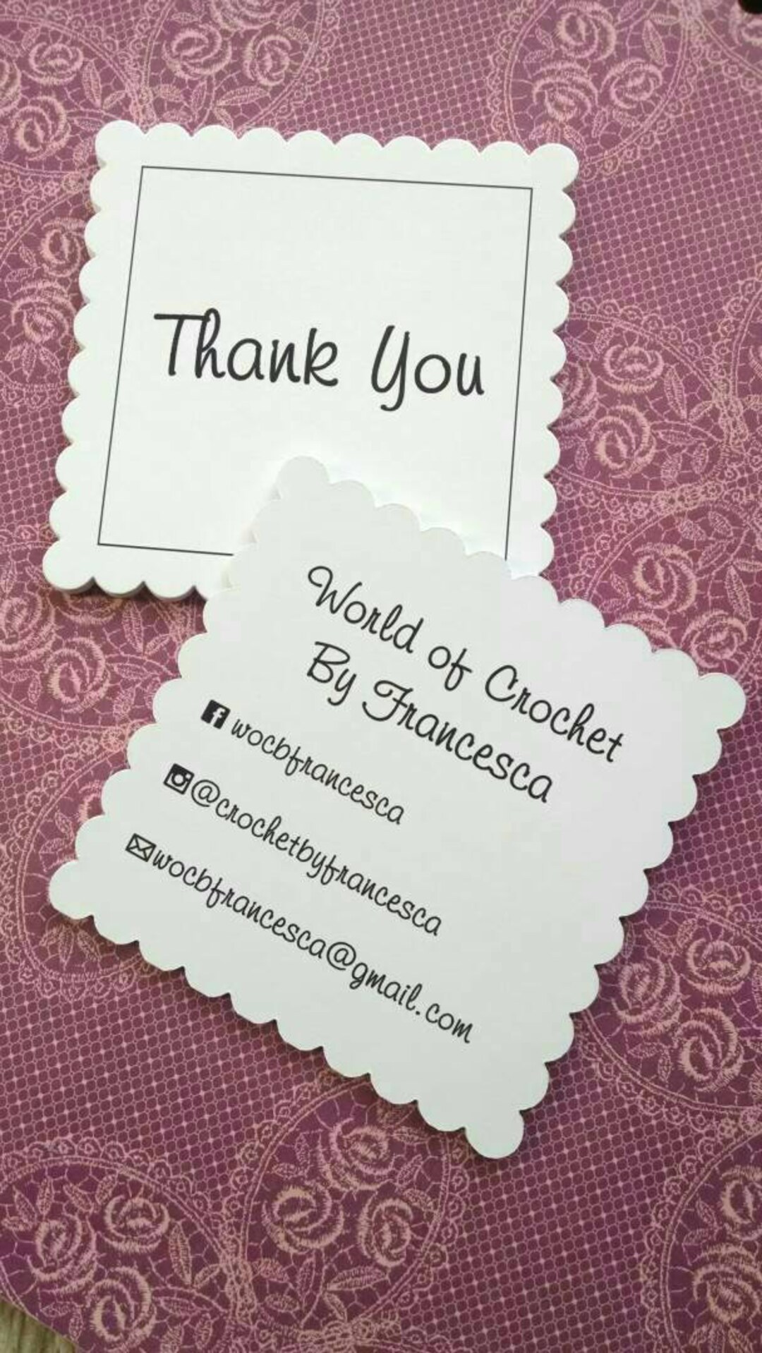 4x4 Scallop Cards Blank - Etsy