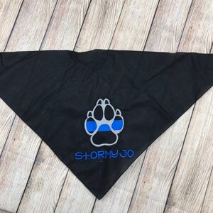 Thin Blue Line Paw Bandana, Police Dog, Back the Blue, Cute Puppy ...
