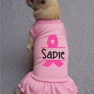 Cancer Awareness Ribbon Dress or Shirt for Dog, Cancer Walk Shirt ...