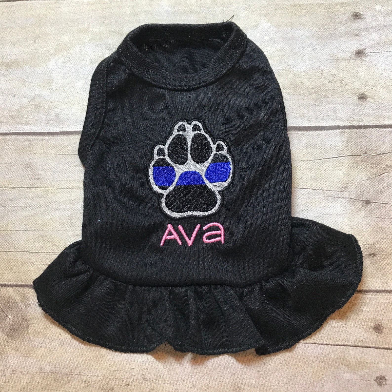 Thin Blue Line Paw Shirt Police Dog Shirt Back the Blue - Etsy