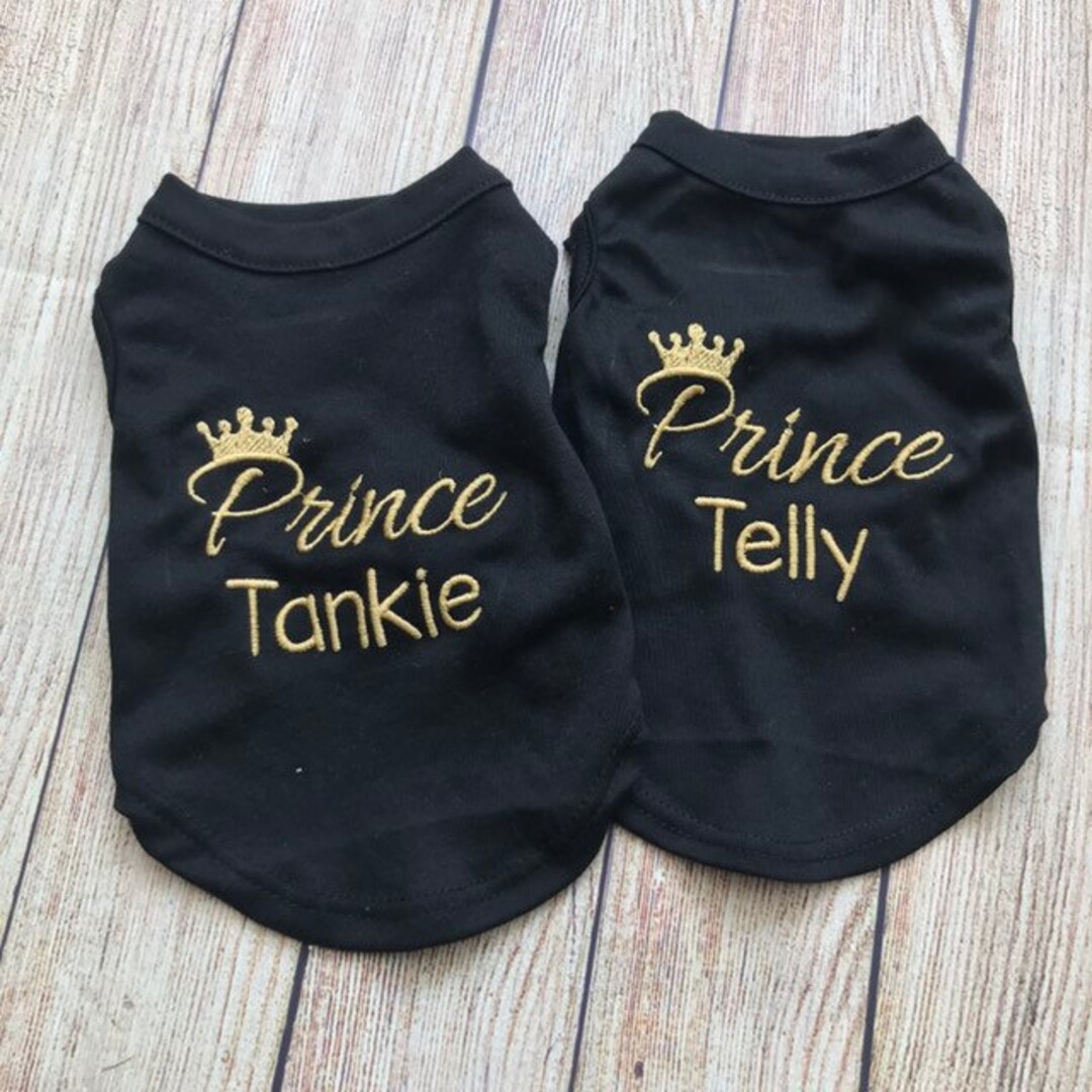 Dog Monogram Shirt, Dog Prince With Name Crown Shirt, Pretty Puppy ...