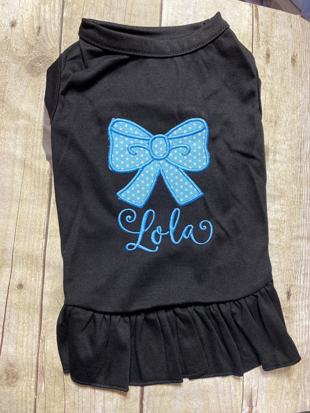 Dog Monogram Shirt Dress, Pretty Puppy Name Dress, Puppy Clothes, Pet ...