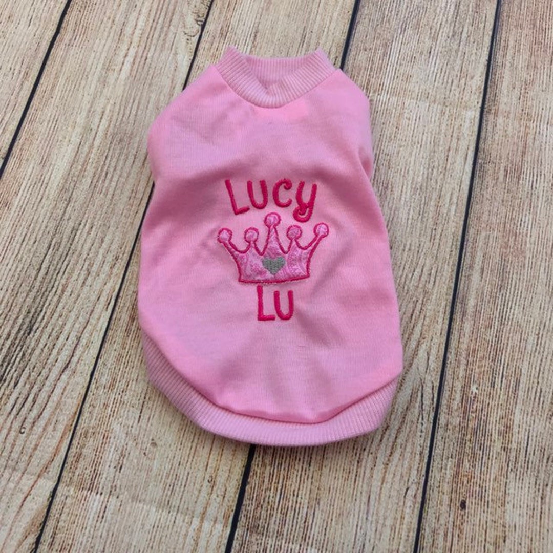 Dog Monogram Shirt Dress, Dog Name With Crown Shirt, Pretty Puppy ...