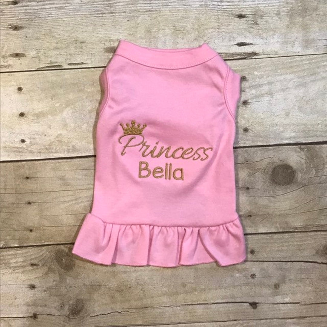 Dog Monogram Shirt, Dog Princess With Name Crown Shirt, Pretty Puppy ...