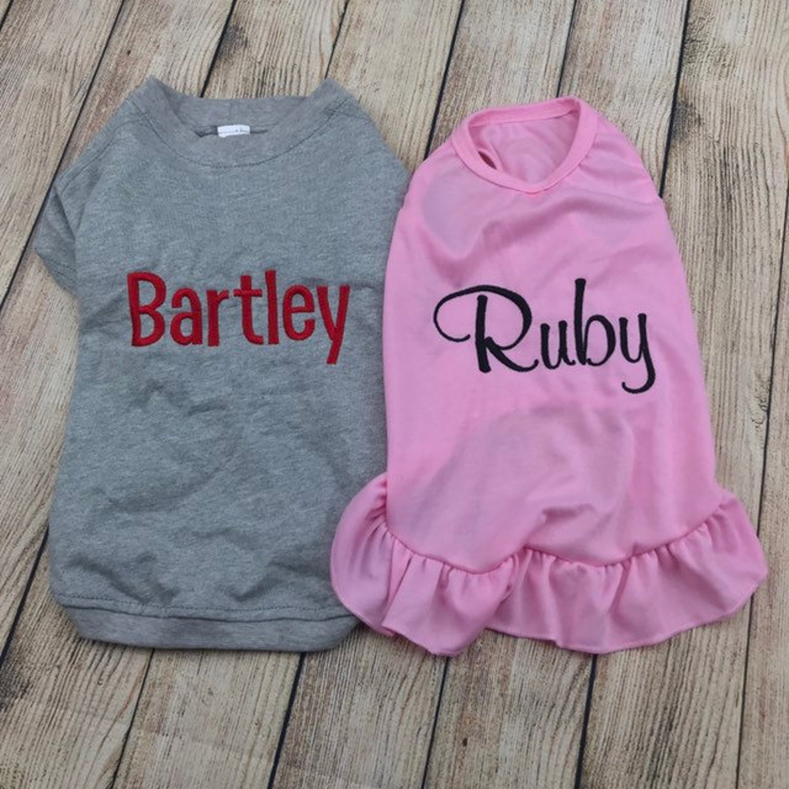 Dog Shirt or Dress, Simple Monogram Name Design, Cute Pet Birthday ...