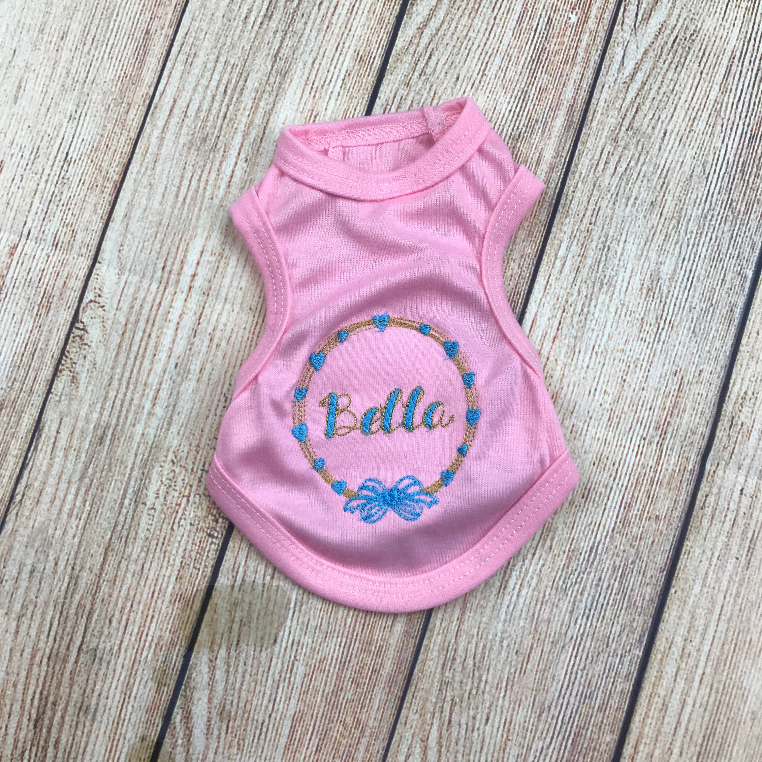 Dog Monogram Shirt Dress, Name Shirt or Dress, Custom Embroidery Dog ...