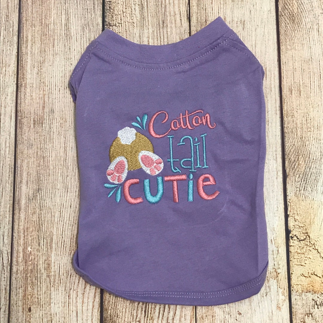 Dog Easter Shirt or Dress, Cotton Tail Cutie Design, Pretty Custom ...