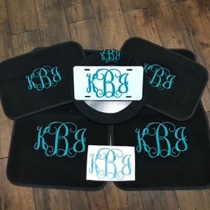 Car Accessories, Car Floor Mats, Personalized Embroidered Monogrammed ...