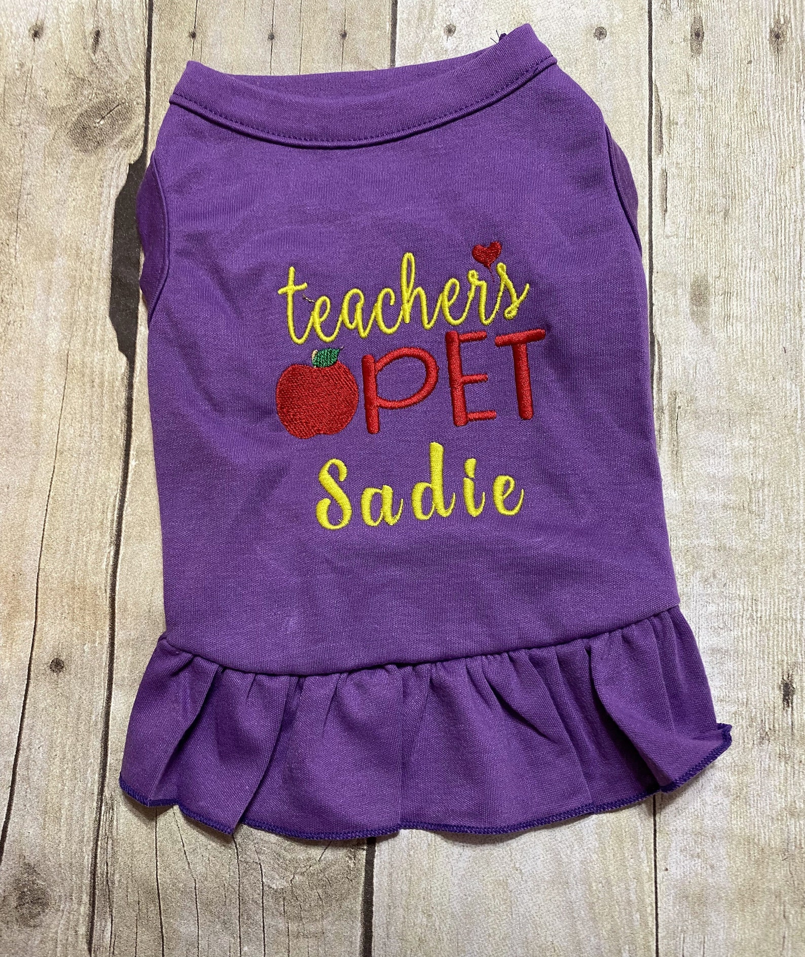 Teacher's Pet Dog Dress Cute Little Dog Shirt Custom - Etsy
