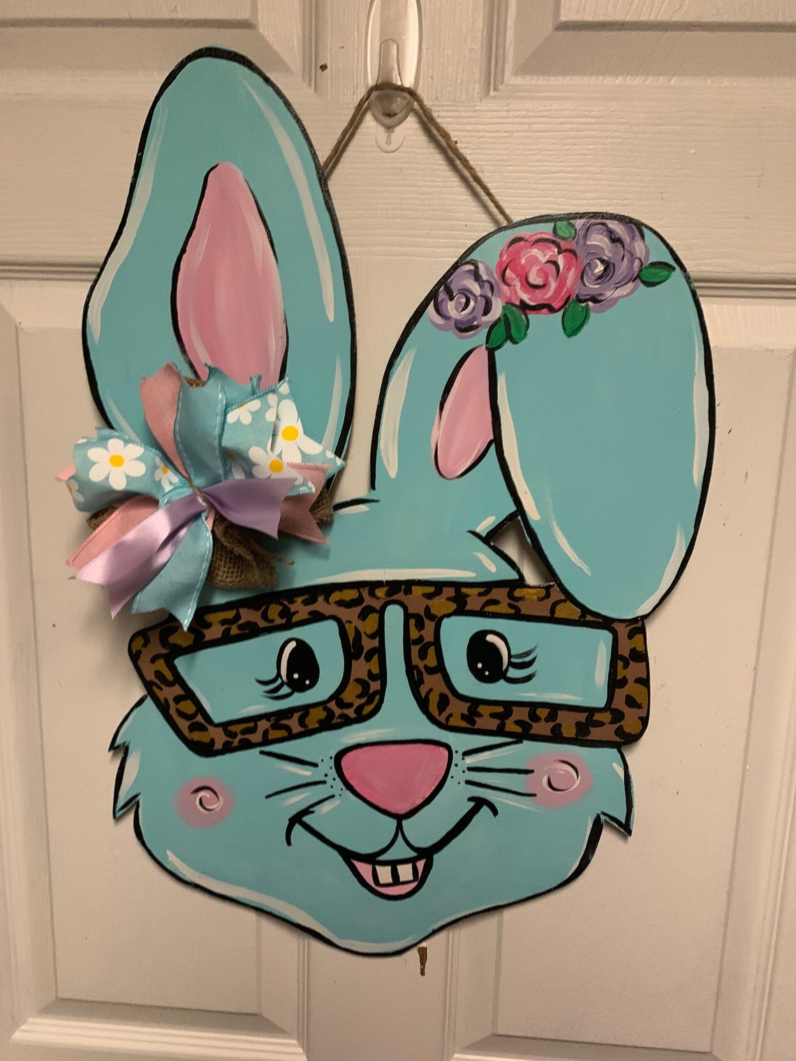 Easter Bunny / Bunny with Glasses Easter / Bunny with Leopard | Etsy