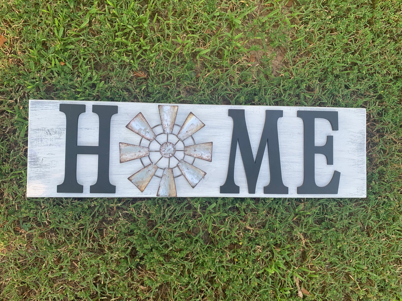 Home Sign / Windmill Sign / Shelf Sitter / Rustic Sign | Etsy