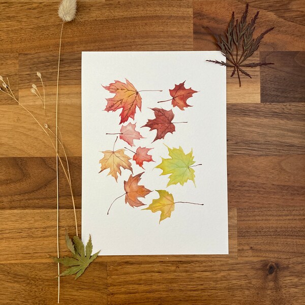 Maple Leaf Print - Etsy
