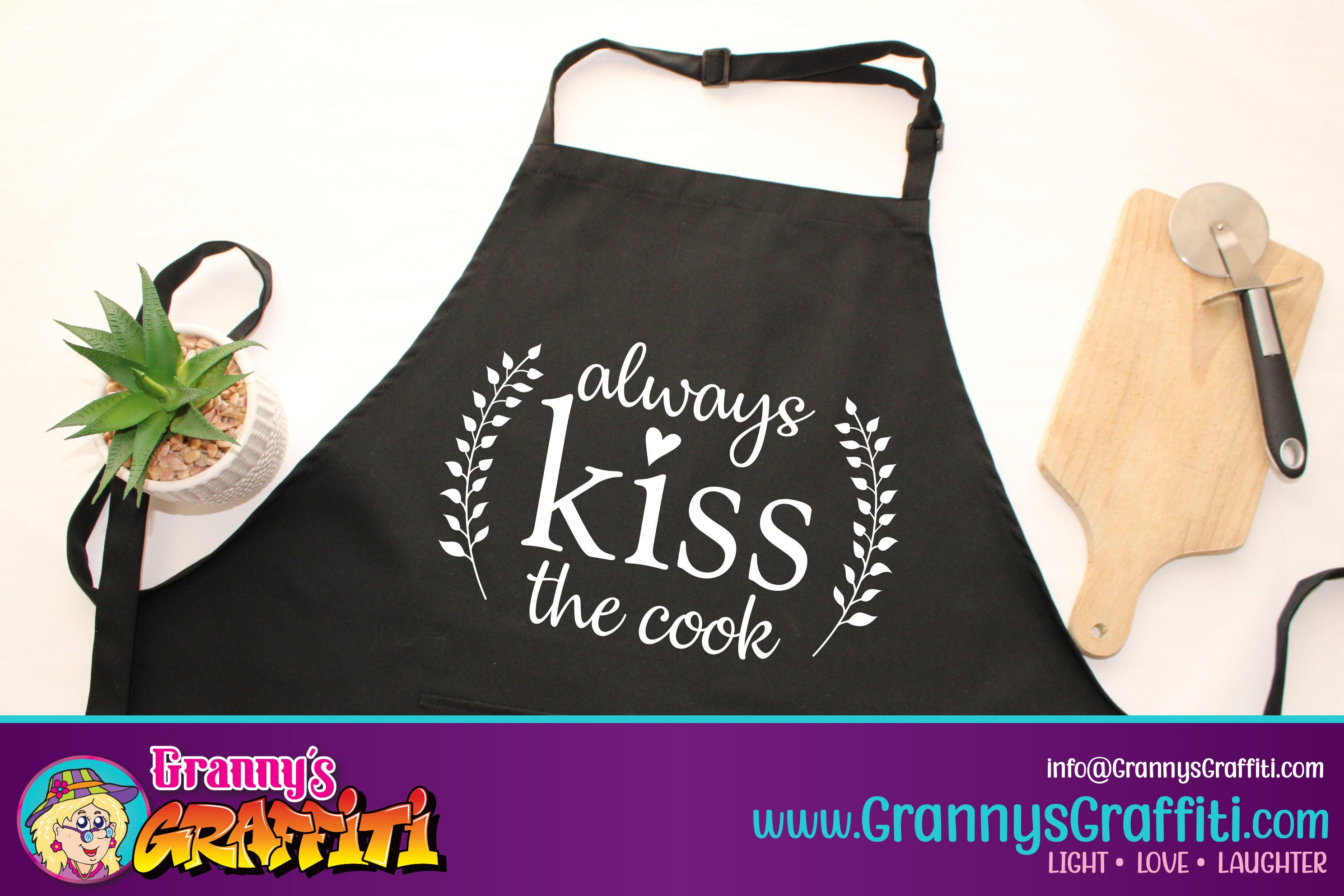 Always Kiss the Cook SVG Funny Kitchen Phrase Family Time - Etsy