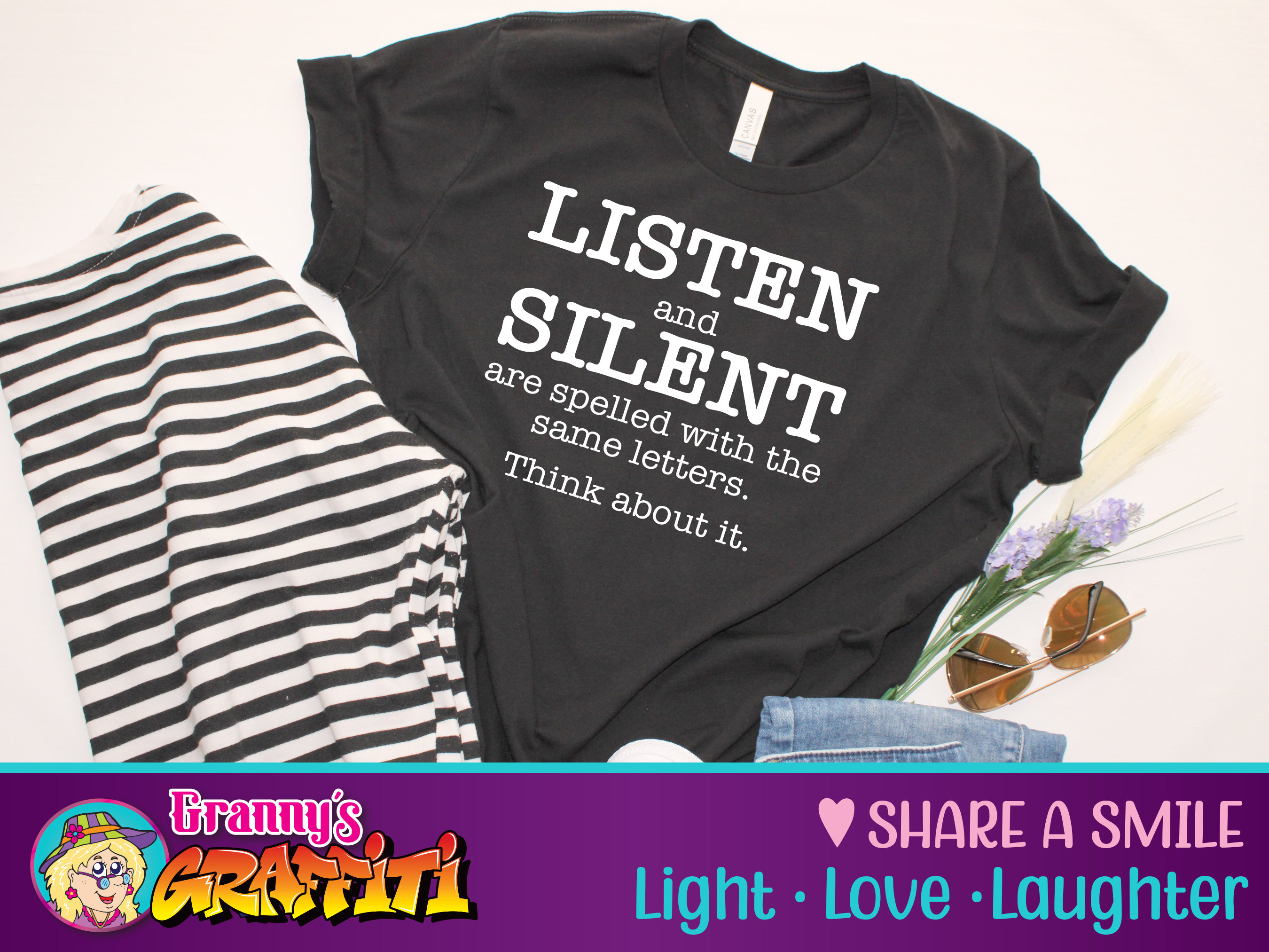 Listen and Silent Spelled With Same Letters SVG Cut File, Funny ...