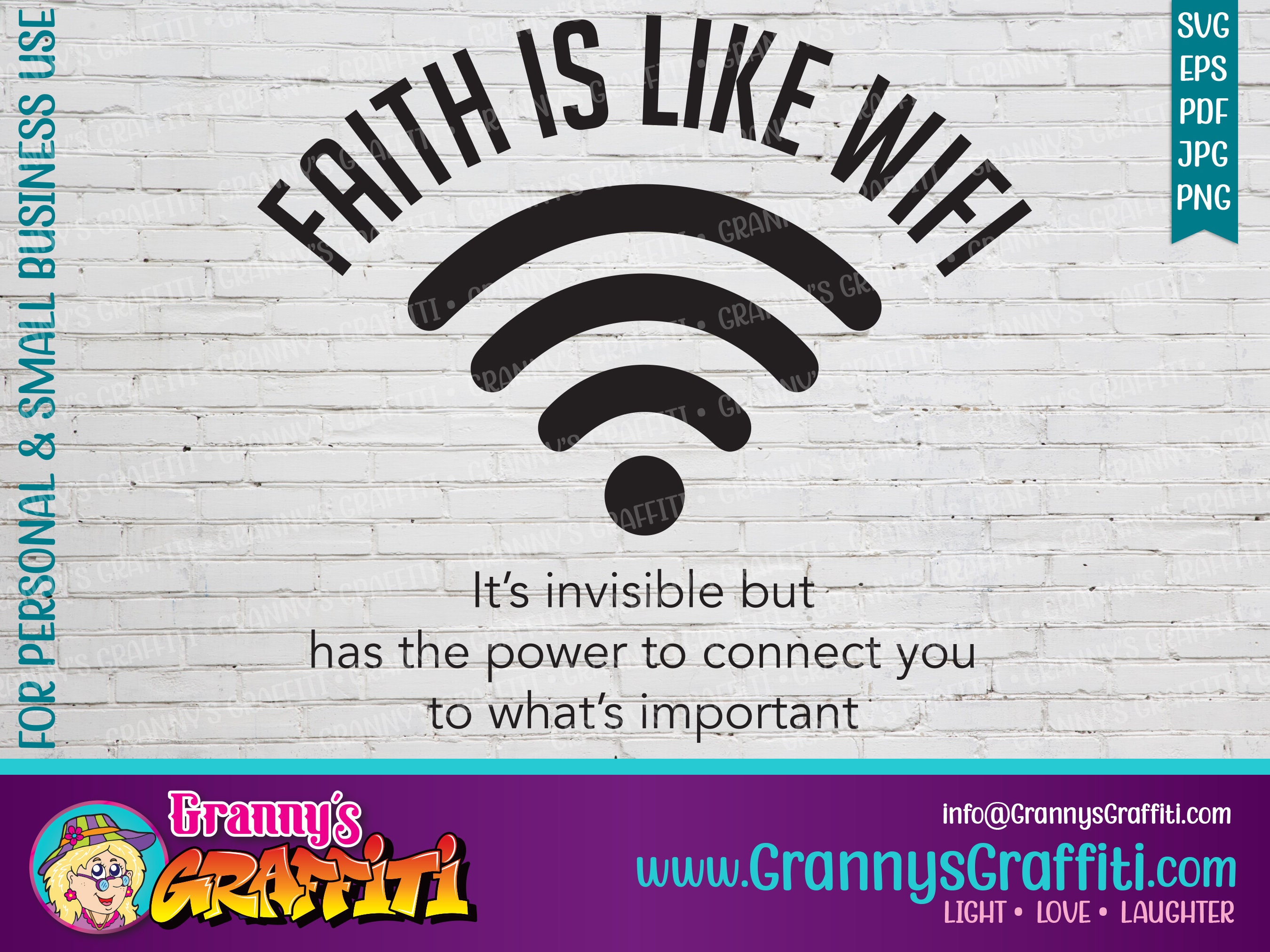 Faith is Like Wifi SVG Cut File / Inspirational, Spiritual, Believe ...