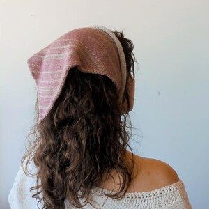 Colourful Knit Hair Kerchief | Triangle Bandana | Headscarf | Knit ...