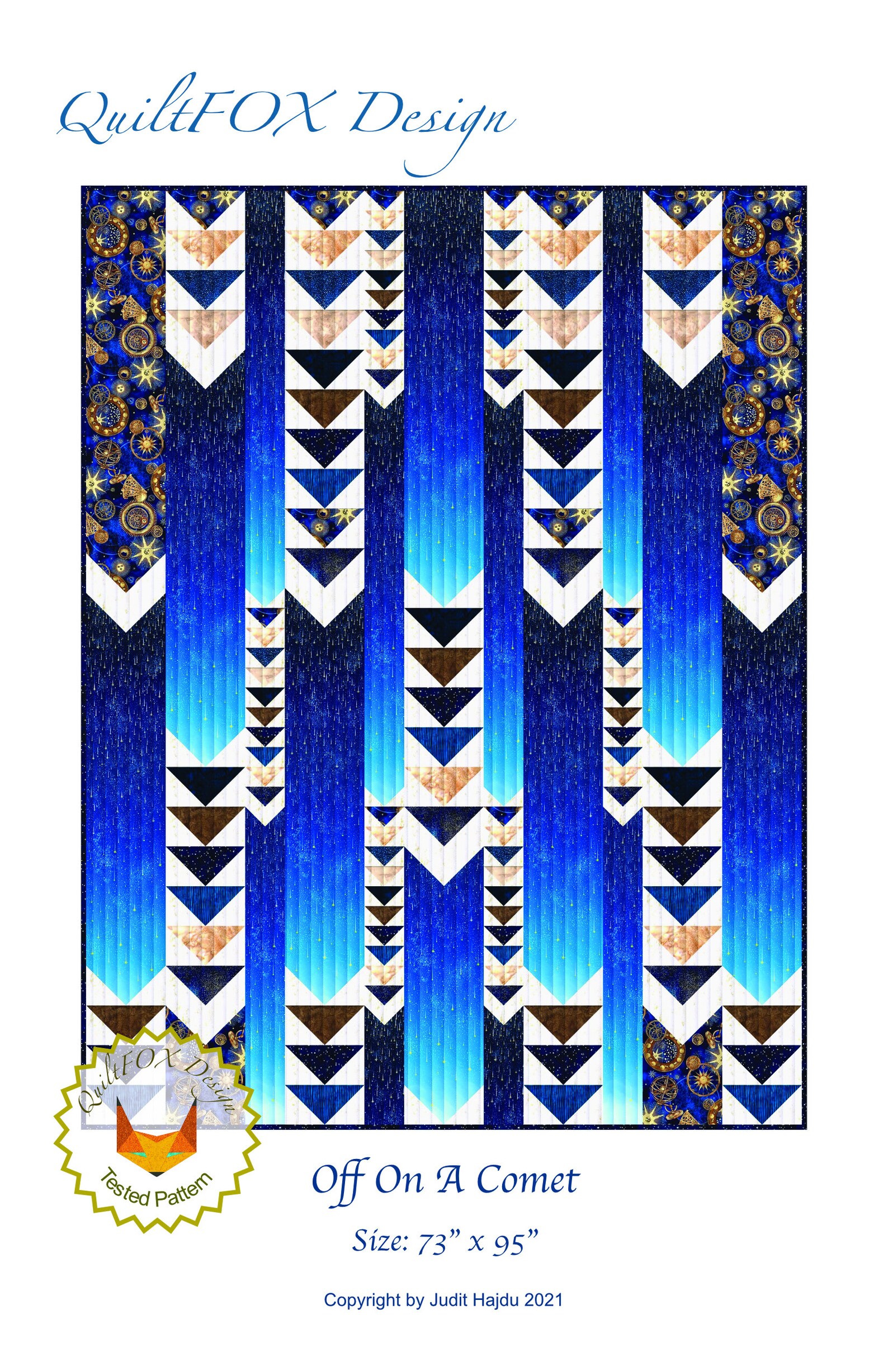 Quilt Pattern off on a Comet Size: 73 X 95 - Etsy