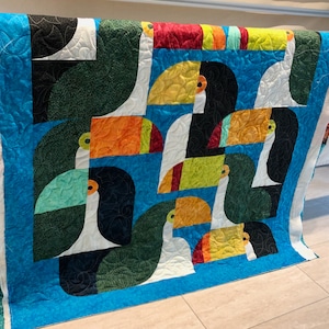 Toucan Quilt - Big Billz, Size: 51" X 66" - Baby or Throw - Quilt ...