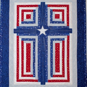Log Cabin Christian Cross - Cross Quilt - Wall Hanging - Multiple Sizes ...