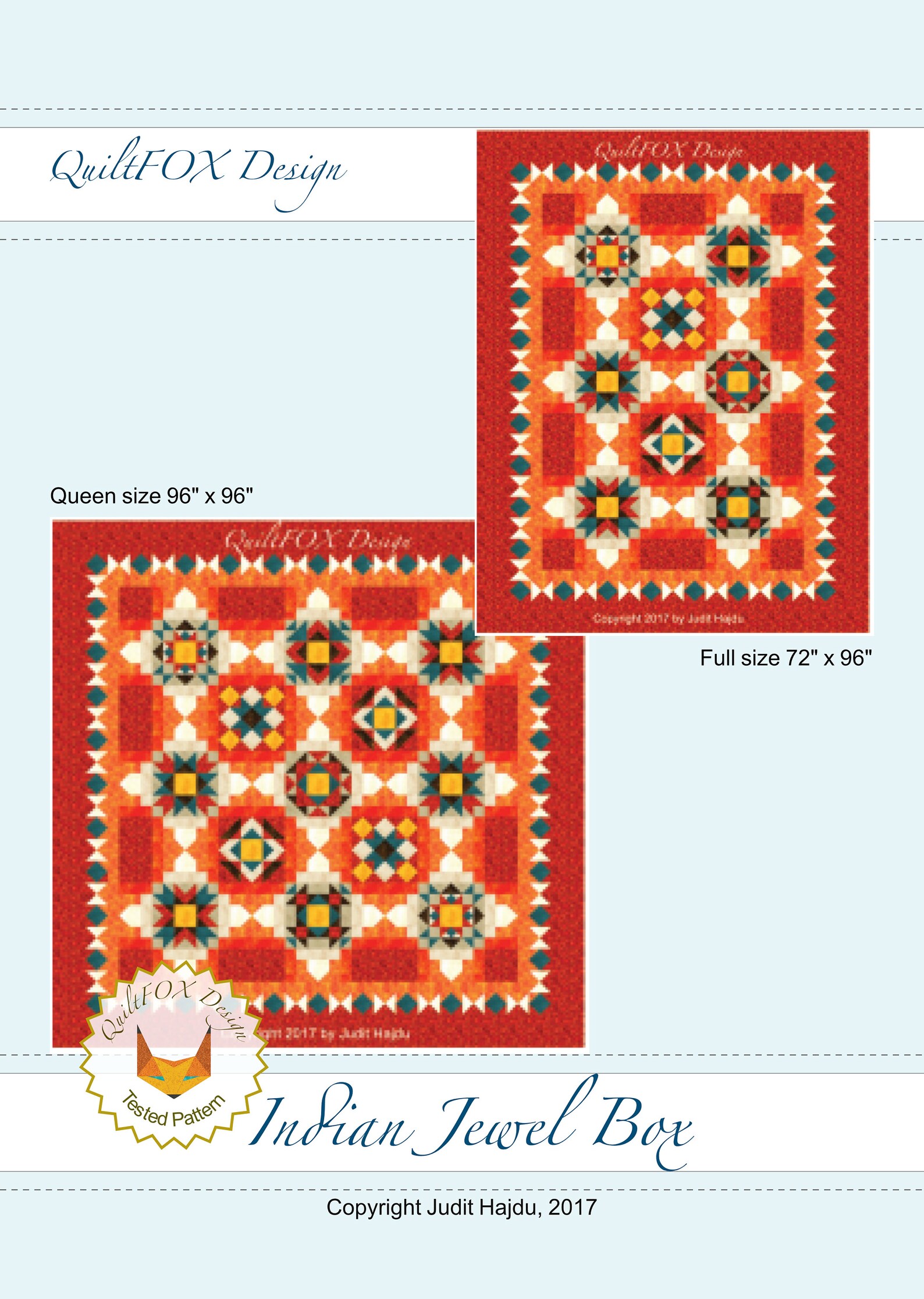 Indian Jewel Box - Quilt Pattern - Native - Full and Queen Sizes - PDF ...