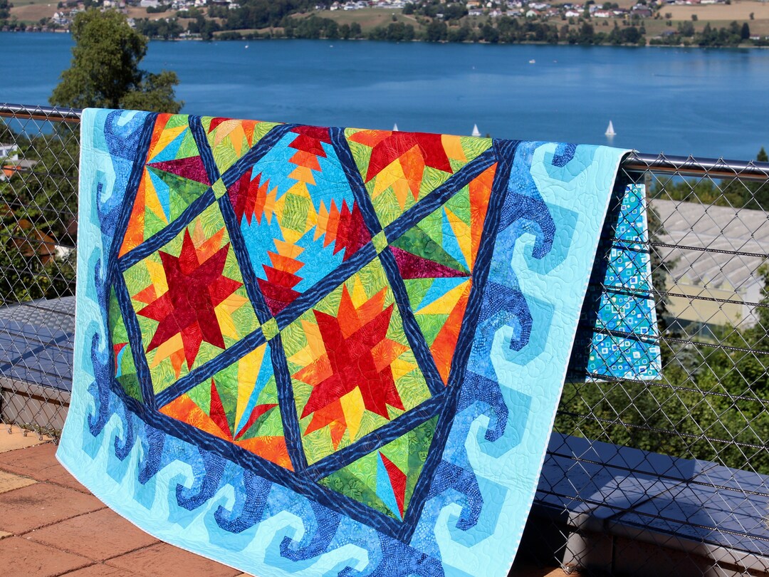Quilt Pattern - Mediterranean - Tropical Island - Beach House Quilt ...