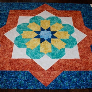 Moroccan Mosaic - Quilt Pattern - Size: 56 X 78 - PDF Pattern - Etsy