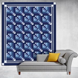 Quilt Pattern - Flying Geese Log Cabin - Queen Size - Etsy