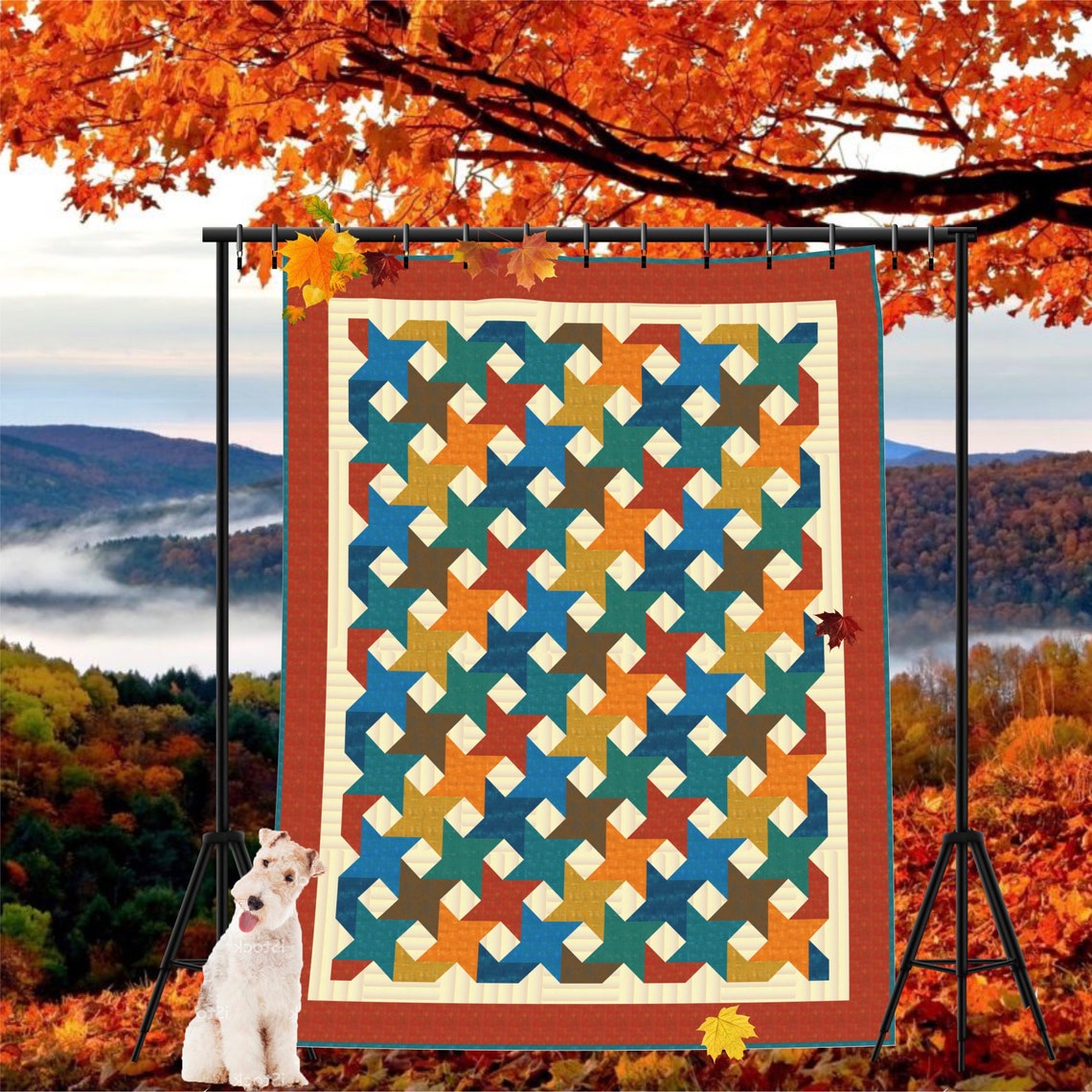 Quilt Pattern Friendship Stars Size: 60 In. X 76 In. PDF - Etsy