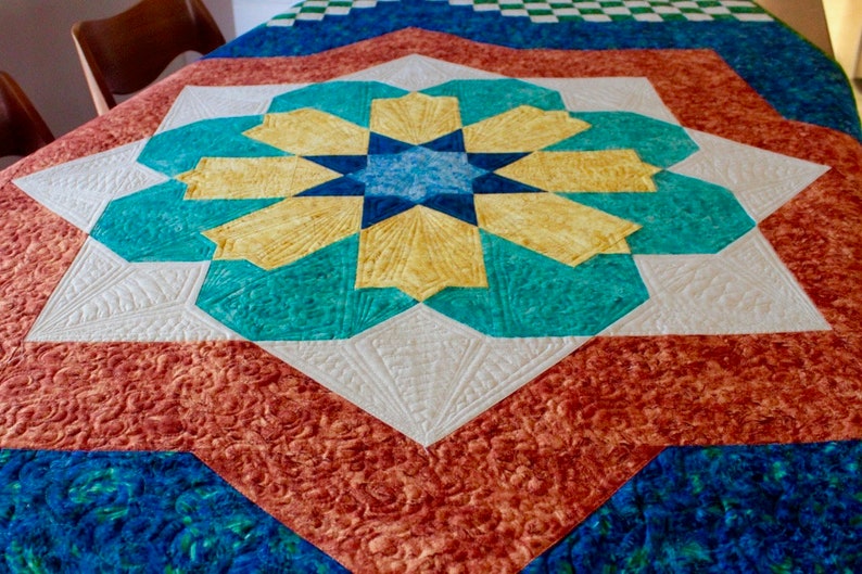 Moroccan Mosaic Quilt Pattern Size: 56 X 78 PDF Pattern | Etsy