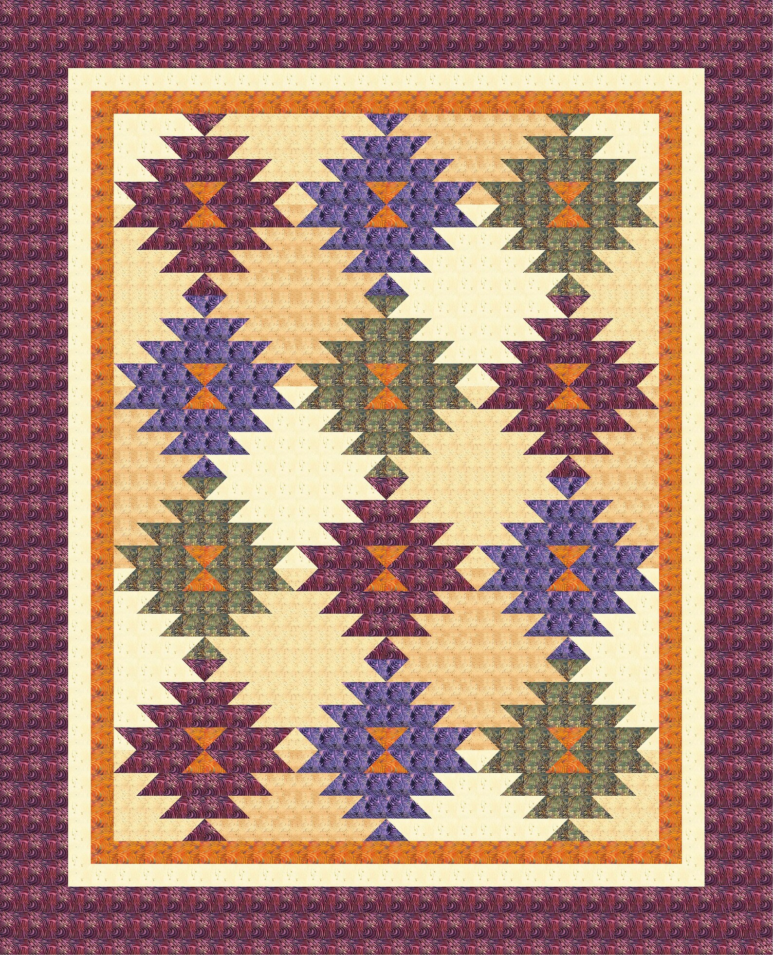 Squash Blossom - Quilt Pattern - 68"x84" - Etsy