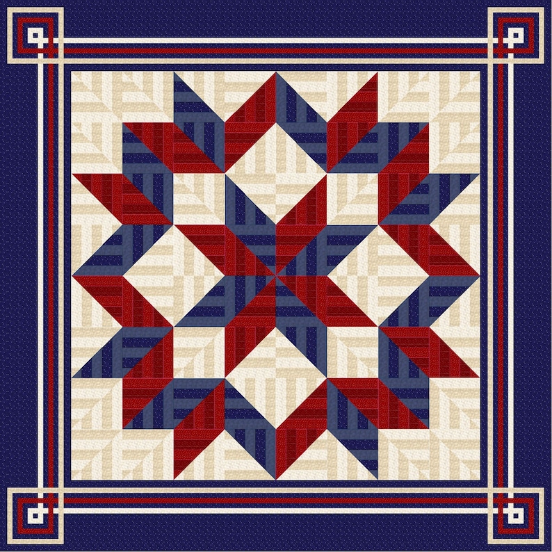 Carpenters Star Quilt Pattern String Quilt Pattern King - Etsy