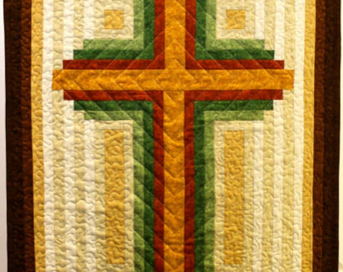 Small Log Cabin Cross Wallhanging (c 2007) - Etsy Canada
